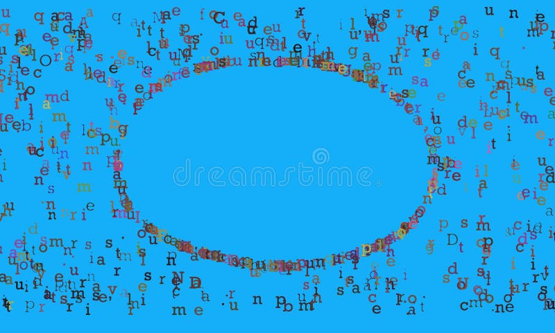 Vector Colorful Random Background Made from Alphabet Symbols, Letters ...