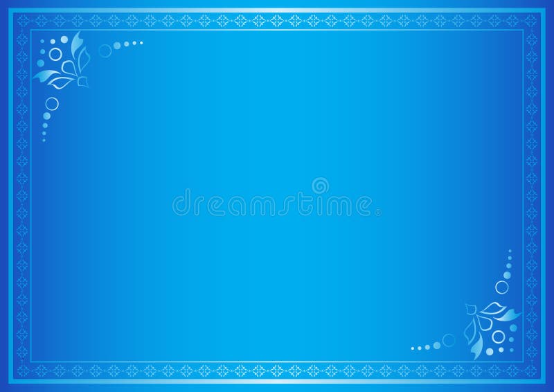 Blue Vector Elegant Frame with Gradient Stock Vector - Illustration of ...