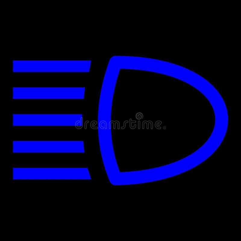 Blue Vector Graphic of Dashboard Warning Light Indicating the Main ...