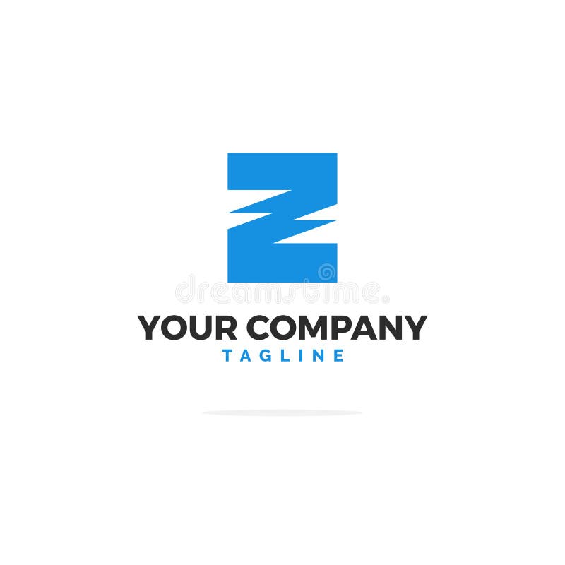 Blue Vector Logo Letter Z Energy Stock Vector - Illustration of modern ...