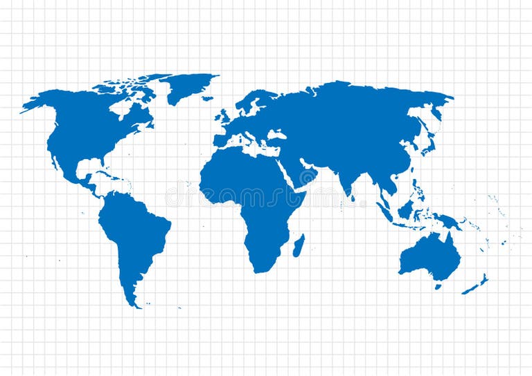 Blank World Map Grid Stock Illustrations – 286 Blank World Map Grid ...