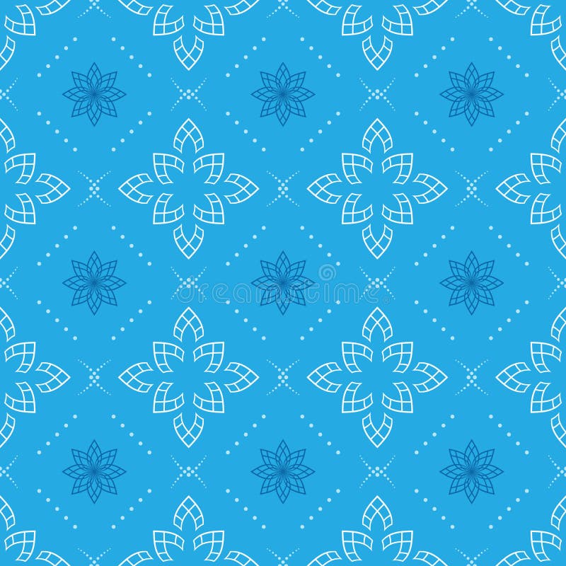 Blue Vector Seamless Pattern Stock Vector - Illustration of textile ...