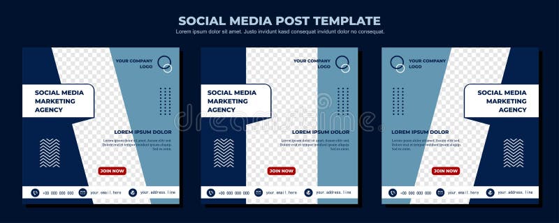 Social Media Post Template Modern Design, for Digital Marketing Online ...