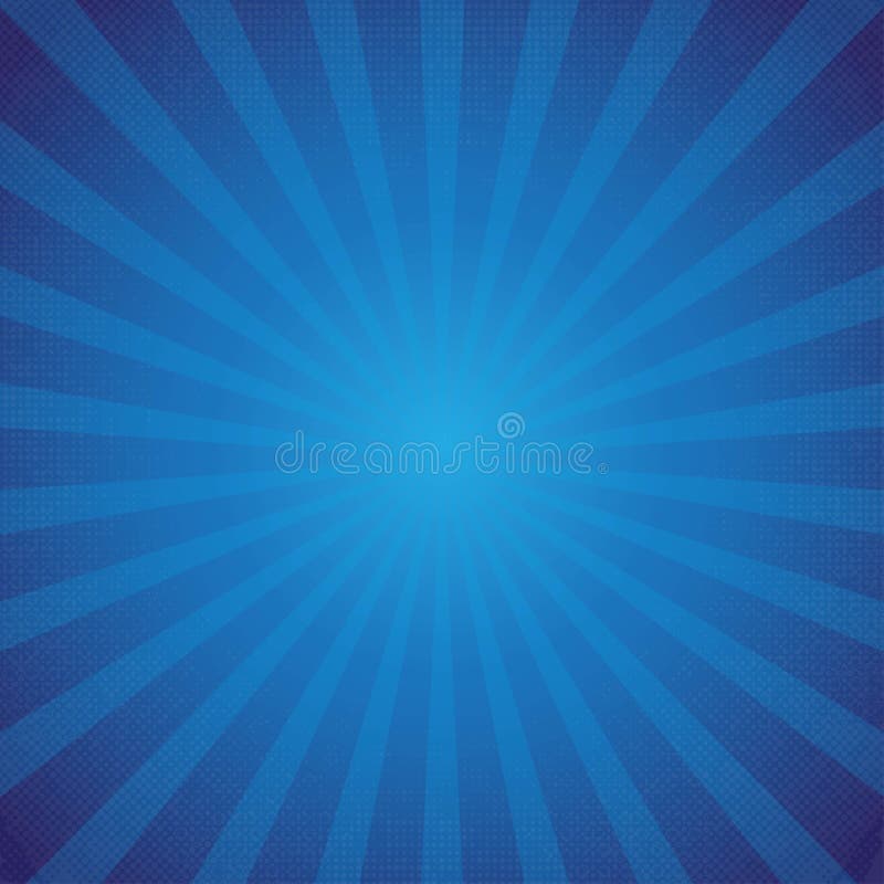 Blue Vector Sunburst Background. Blue Radial Rays. Stock Vector ...