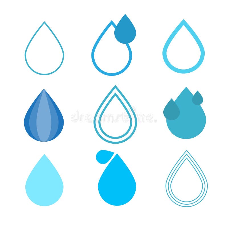 Water symbol set stock vector. Illustration of bubble - 28119630