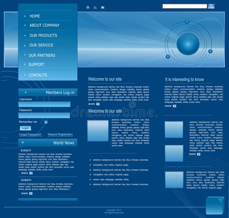 Web Website Element Design Template Stock Vector - Illustration of good ...
