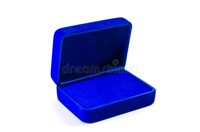 Blue velvet box. stock photo. Image of empty, romantic - 23010088