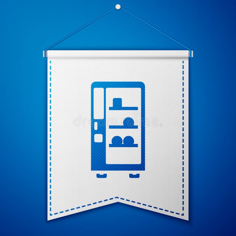 Blue Vending Machine on White Background. Vector Stock Vector ...