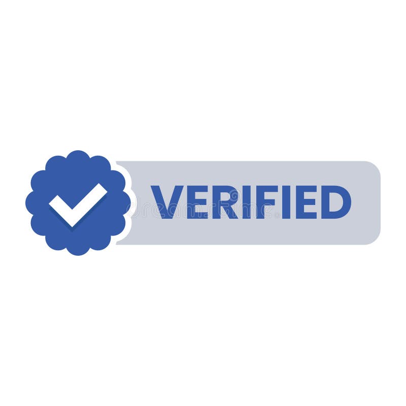 Blue Verified Label Vector Icons Stock Vector - Illustration of sign ...