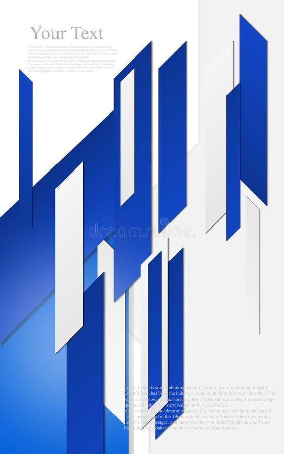 Blue Vertical Square Magazine Concept Stock Vector - Illustration of ...