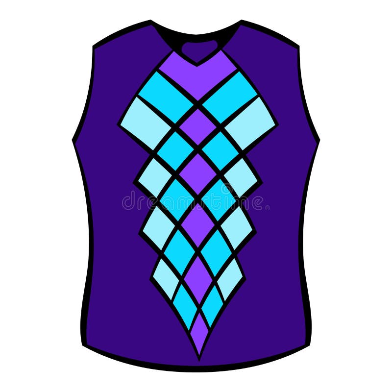 Blue Vest Icon, Icon Cartoon Stock Vector - Illustration of putting ...