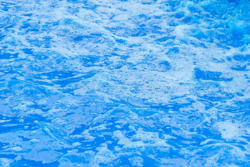 Blue Vibrant Foamy Liquid Waves. Abstract Colored Water Stock Image ...