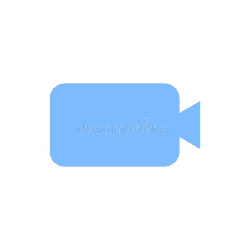 Blue Video Camera Icon. Simple Camera Shape. Bright Blue Vector. Camera ...