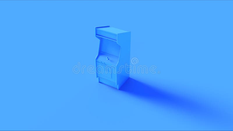 Blue Vintage Arcade Console Stock Illustration - Illustration of ...