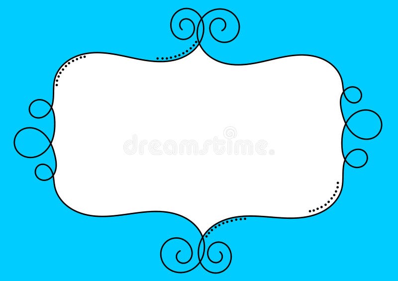 Vintage Blue Border Clip Art