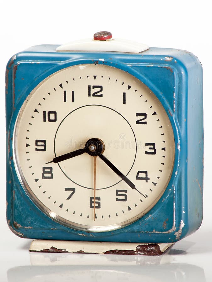 Blue Vintage Clock stock image. Image of appointment - 38714529