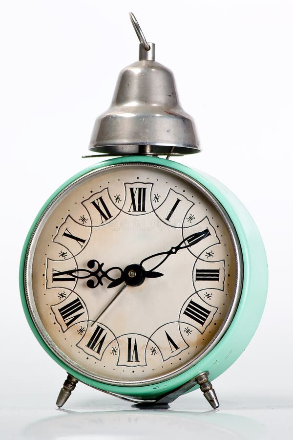 Blue Vintage Clock stock image. Image of alarmclock, dial - 39019755