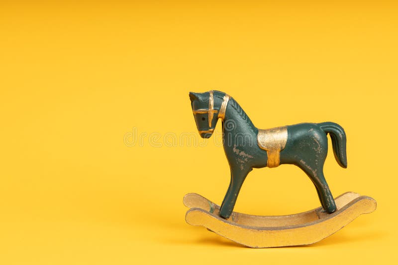 Vintage Rocking Horse Toy Christmas Decoration Stock Photo - Image of ...
