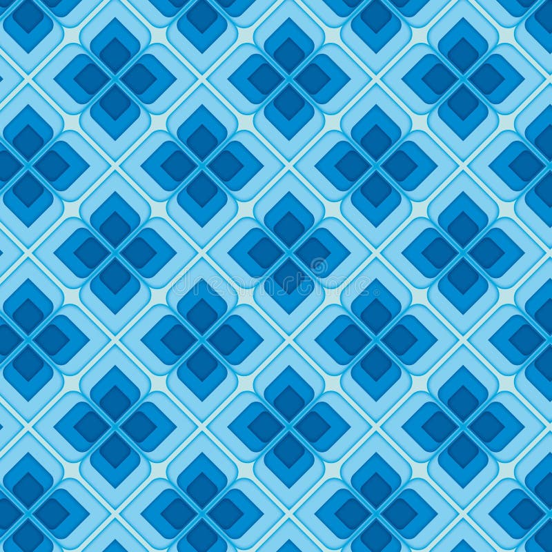 Blue Vintage Seamless Pattern Stock Vector - Illustration of symmetric ...