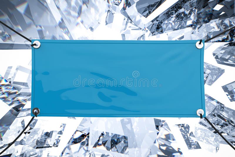 Blue vinyl banner stock illustration. Illustration of poster - 80068533