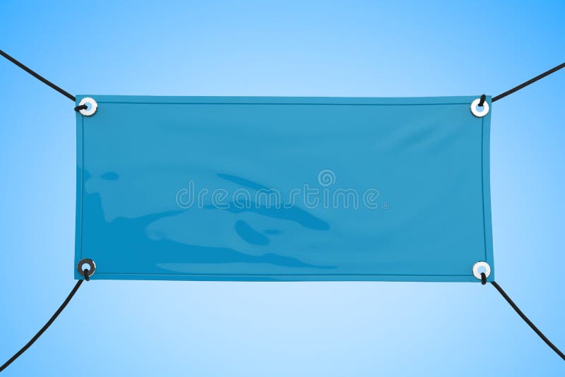 Blue vinyl banner stock illustration. Illustration of advertising ...