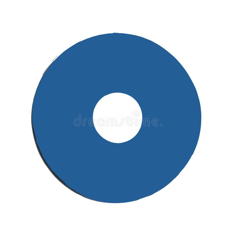 Blue Vinyl Disk Flat Design Vector Illustration Stock Vector ...