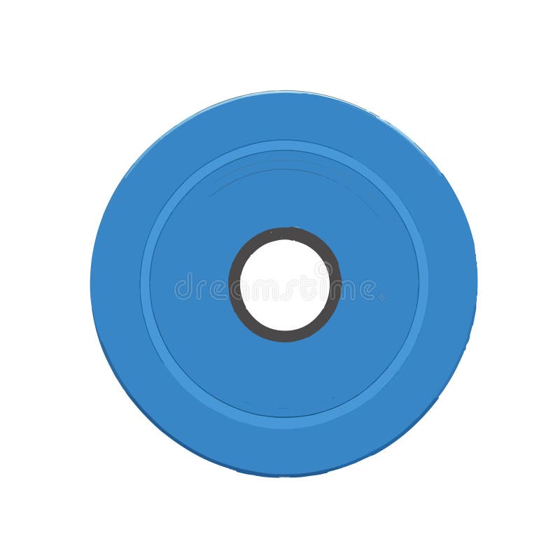 Blue Vinyl Disk Flat Design Vector Illustration Stock Vector ...