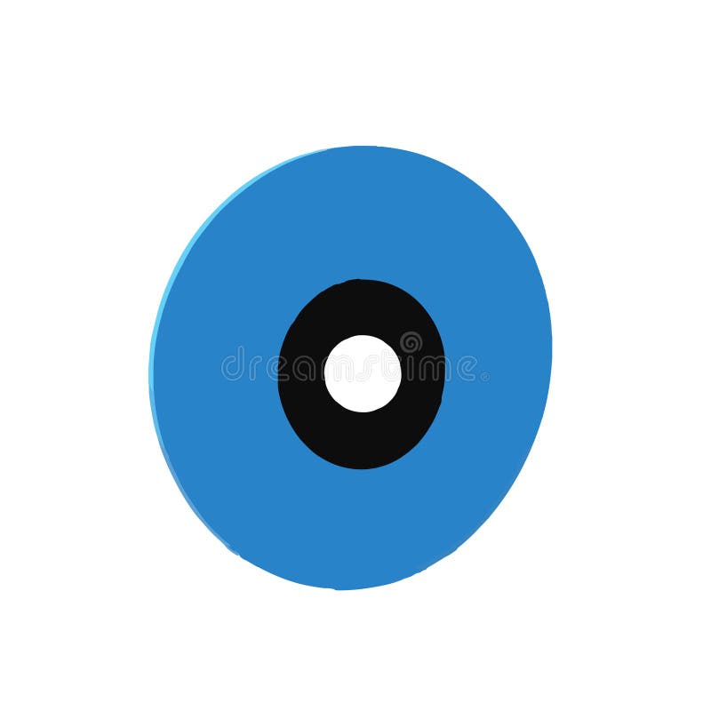 Blue Vinyl Disk Flat Design Vector Illustration Stock Vector ...