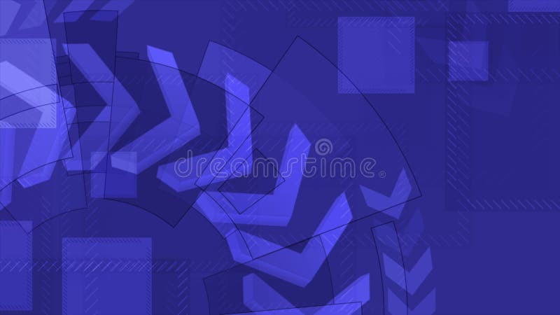 Blue Violet Abstract Technology Motion Background with 3d Arrows Stock ...