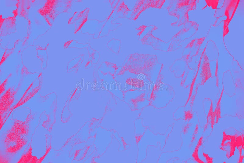 Blue Violet Background with Red Pink Flower Pattern Stock Image - Image ...