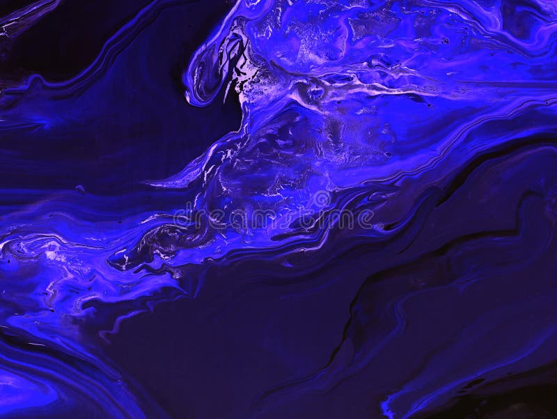 Blue and Violet Creative Abstract Hand Painted Background, Marble ...