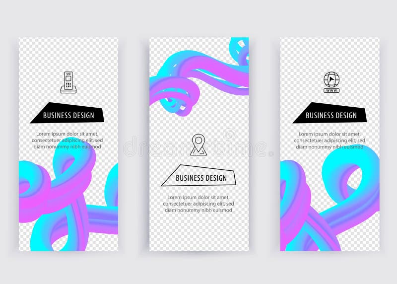 Blue Violet Gradient Banner. Abstract Wave Design Element with Colorful ...