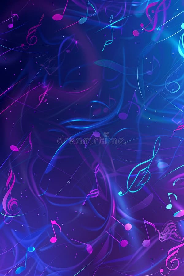 Blue-violet Gradients Music Concert Poster Background Stock Image ...