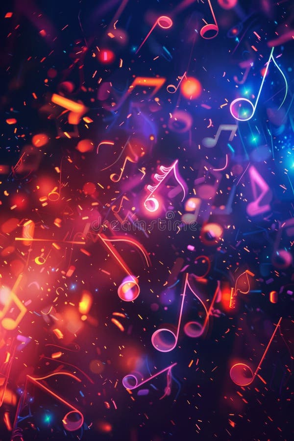 Blue-violet Gradients Music Concert Poster Background Stock Image ...