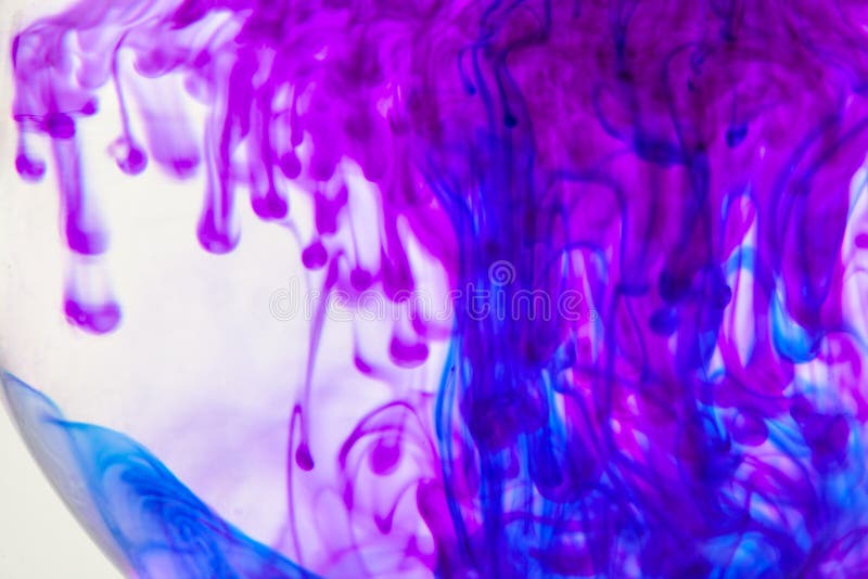 Blue and Violet Liquid in Water Stock Photo - Image of color, blob ...