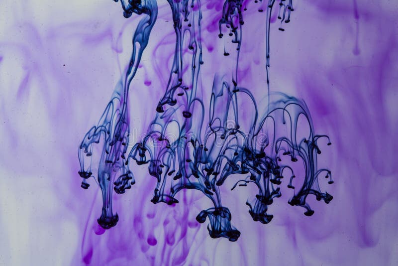 Blue and Violet Liquid in Water Stock Image - Image of colour, chemical ...