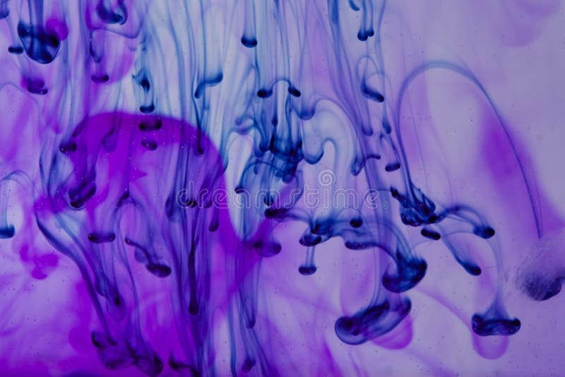 Red and Violet Liquid in Water Stock Image - Image of digital, blue ...