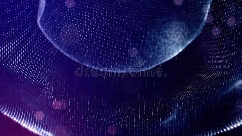 Blue Violet Loopable Abstract Particle Background with Depth of Field, Glow Sparkles of Lights ...