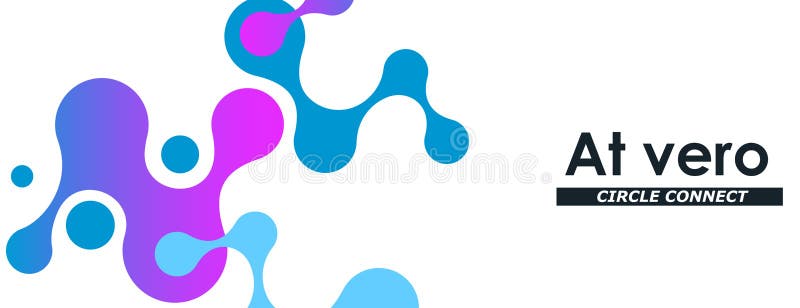 Blue Violet Molecules in Abstract Style on Light Background. Science ...