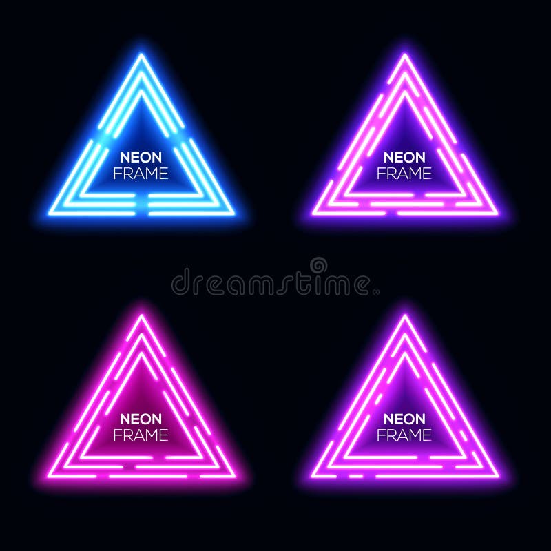 Neon Techno Frame with Explosion and Firework. Stock Vector ...