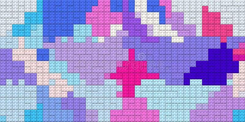 Blue Violet Pink Happy Creative Child Puzzle Surface Design. Plastic ...