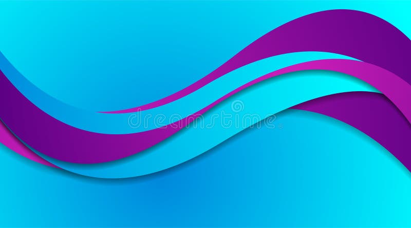 Blue and Violet Waves Minimal Abstract Elegant Background Stock ...