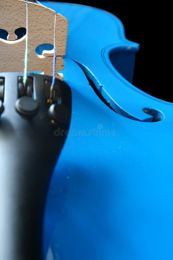 Blue Violin stock photo. Image of string, melody, classical - 2538600