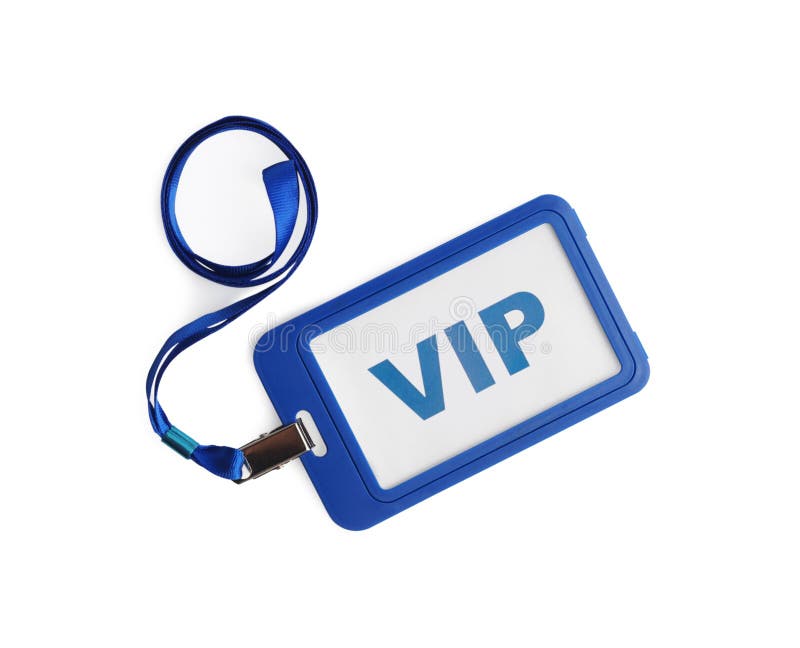 Vip Badge Isolated on White, Top View Stock Photo - Image of element ...