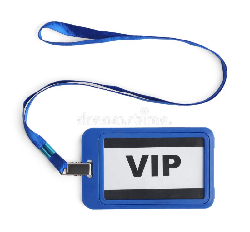 Vip Badge Isolated on White, Top View Stock Photo - Image of element ...