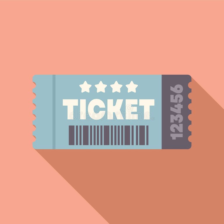 Blue Vip Ticket with Barcode Casting a Shadow on Pink Background Stock ...