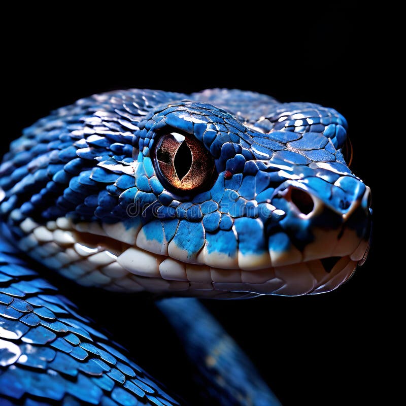 The Blue Viper Snake: a Photographic Study Stock Illustration ...