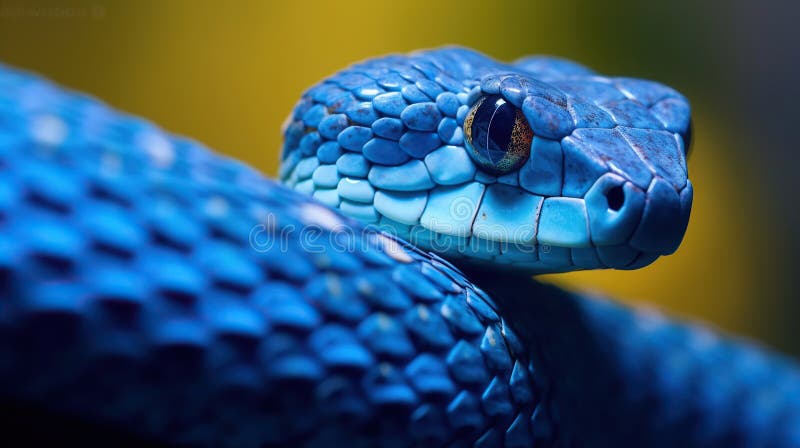 Blue Viper, Venomous and Poisonous Snake. Generative Ai Stock ...