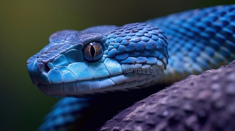 Blue Viper, Venomous and Poisonous Snake. Generative Ai Stock ...