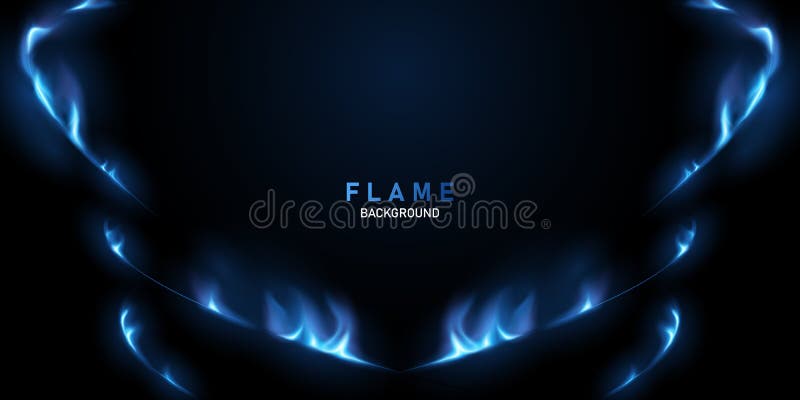 Blue Virtual Flame Design Vector Illustration Stock Vector ...